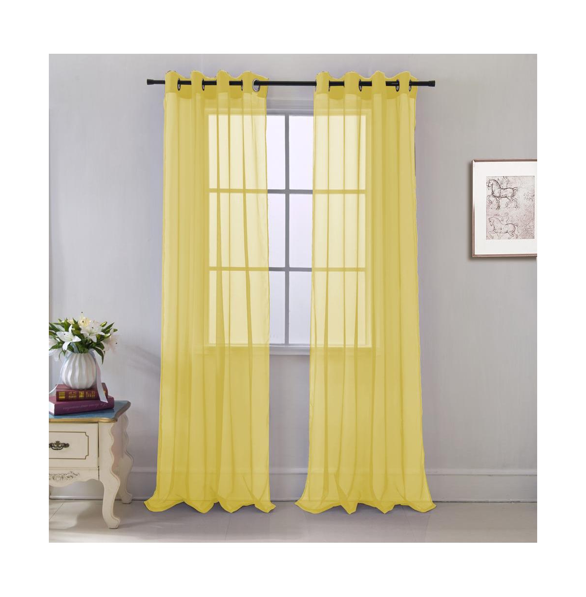 Click here for Rt Designers Collection Cara One Sheer Grommet Lig... prices