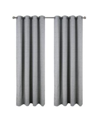 Rt Designer Collection Kensington Jacquard Foam Backed Luxurious Decorative Grommet Curtain Panel 54 X22 X 95 X22 Grey