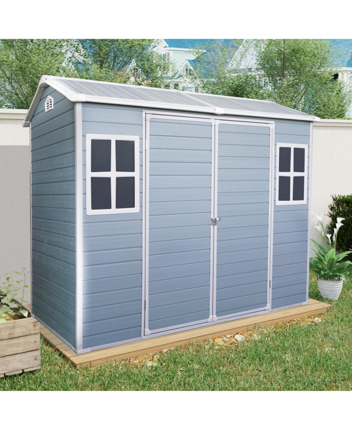 Click here for Streamdale 8x4 Outdoor Storage Shed - Double Door... prices