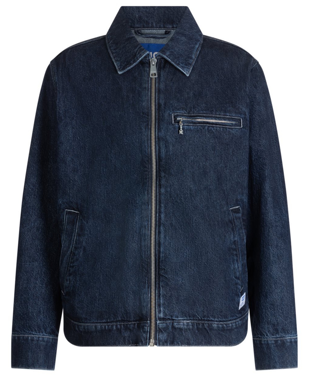 Click here for Hugo Boss Mens Full-Zip Jacket - Dark Blue Wash prices