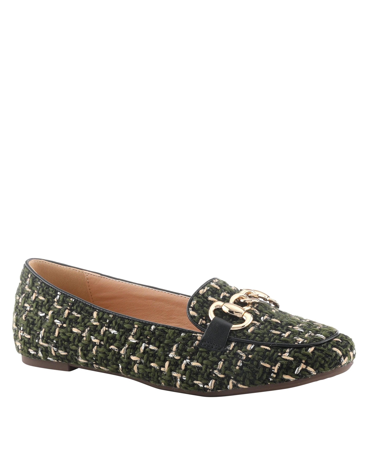 Click here for Patrizia Womens Knitknot Boucle Loafers with Chain... prices