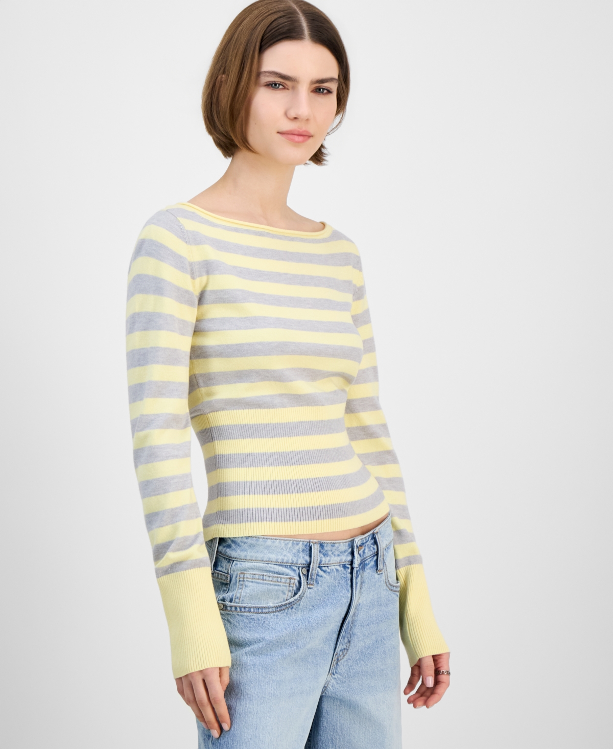 Click here for Ultra Flirt Juniors Boat-Neck High Rib Start Strip... prices