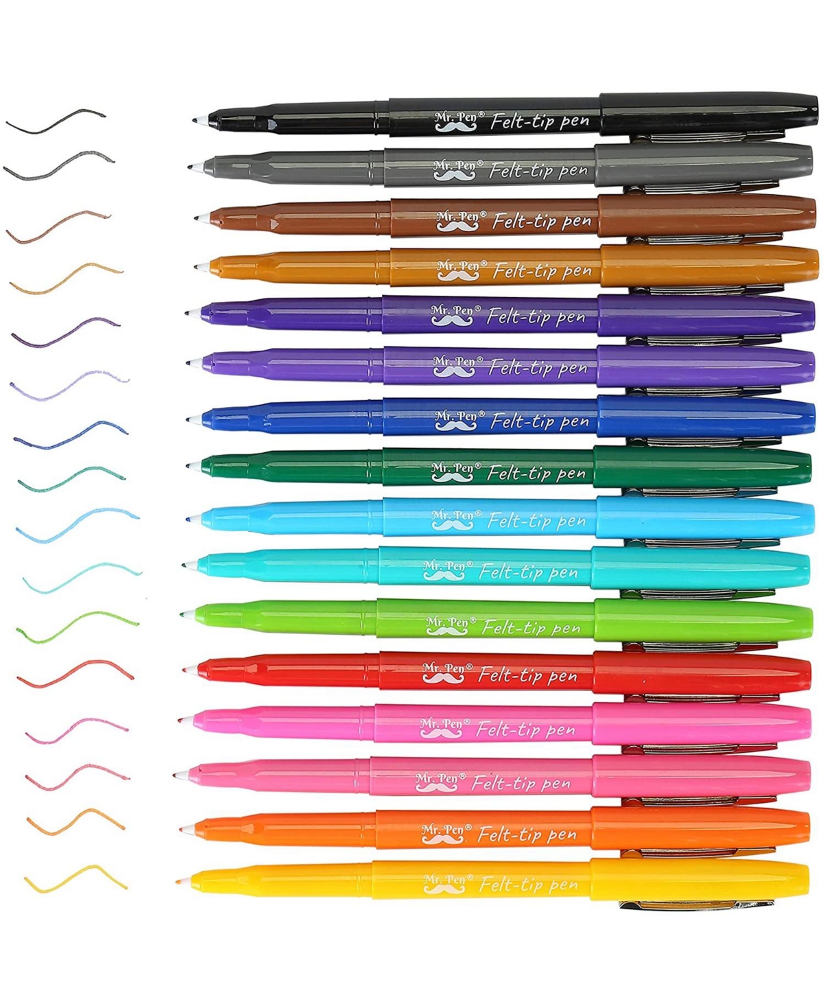 Click here for Mr. Pen Felt Tip Pens  16 Pack  Assorted Colors  C... prices