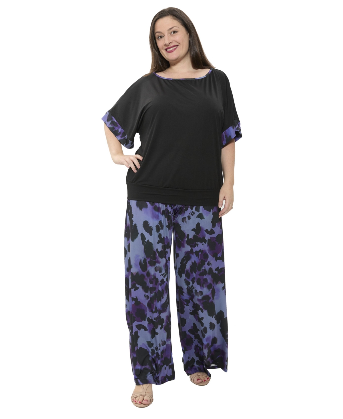 Click here for 24seven Comfort Apparel Plus Size Animal Print Boa... prices