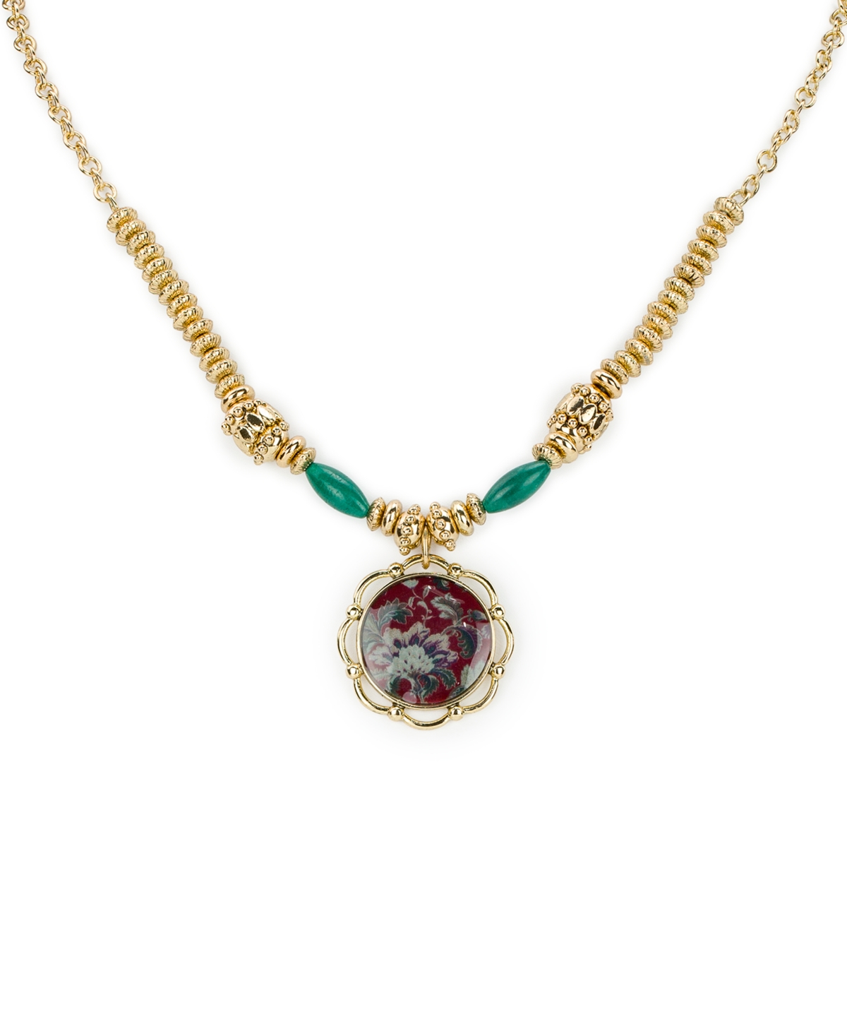 Click here for Patricia Nash Gold Plated Large Pendant Necklace -... prices