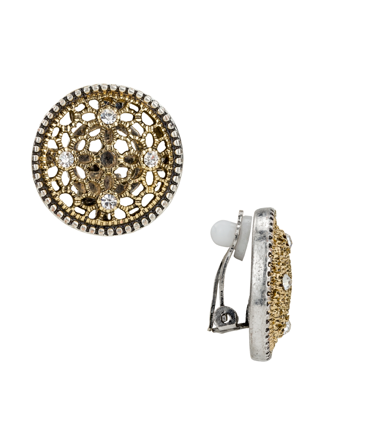 Click here for Patricia Nash Button Clip On Stud Earrings - Antiq... prices