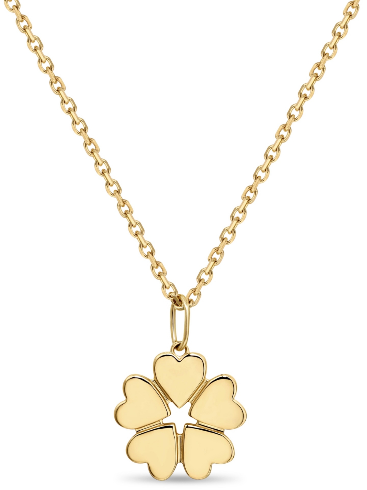 Click here for Devata Clover Heart Pendant Necklace – 14K... prices