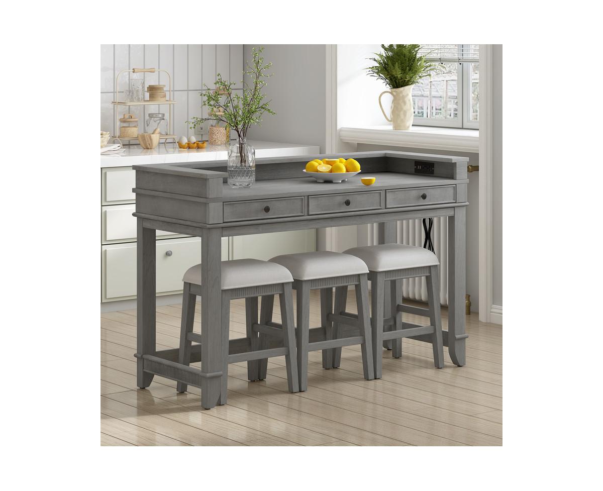 Click here for Casainc Trexm 4-Piece Retro Dining Set with Kitche... prices