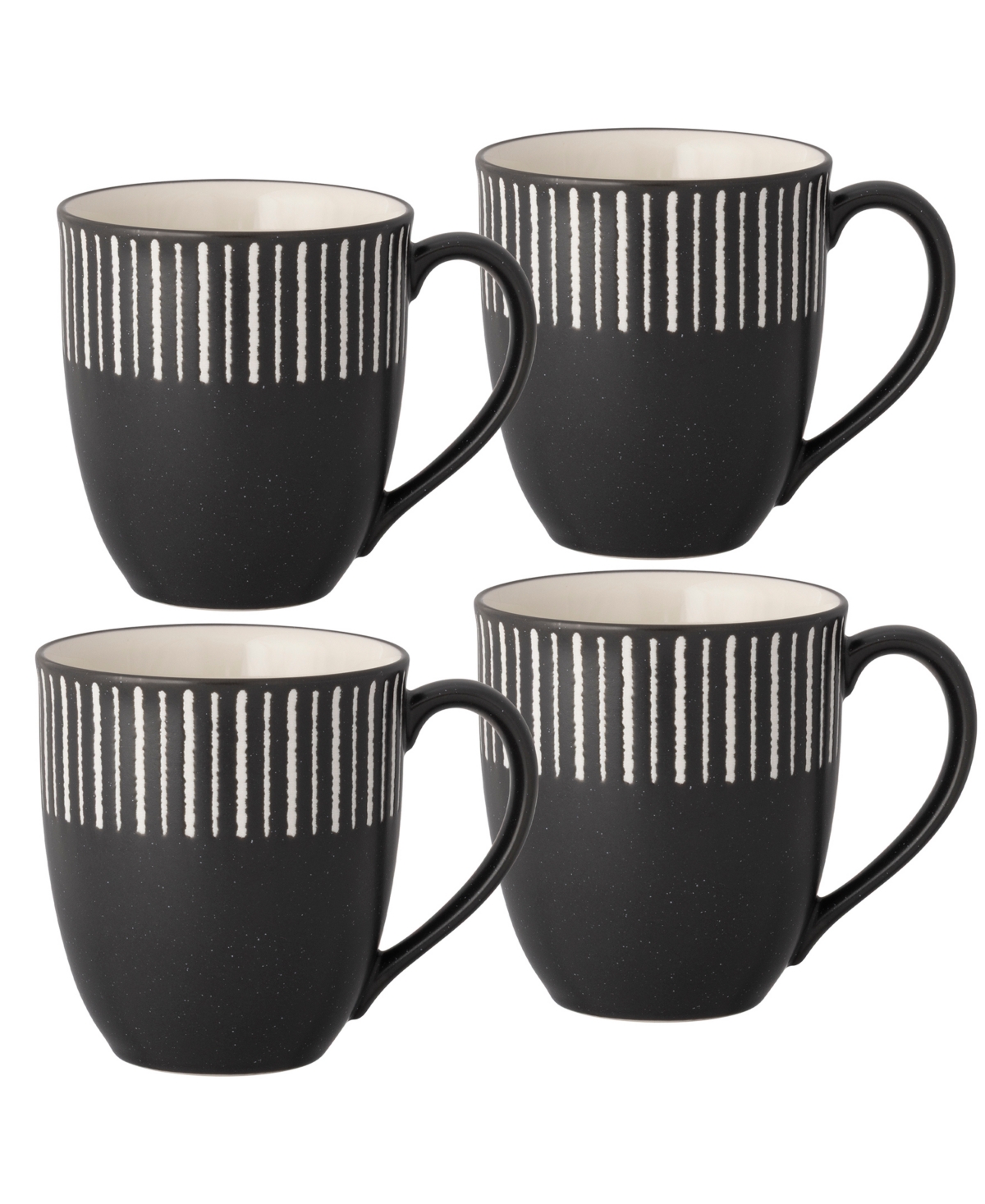 Click here for Noritake Colorwave Stripe Mugs  Set of 4 - Graphit... prices