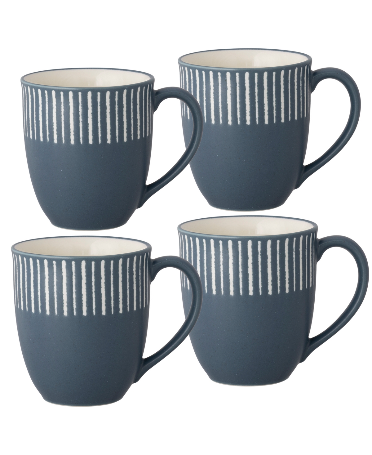 Click here for Noritake Colorwave Stripe Mugs  Set of 4 - Blue prices