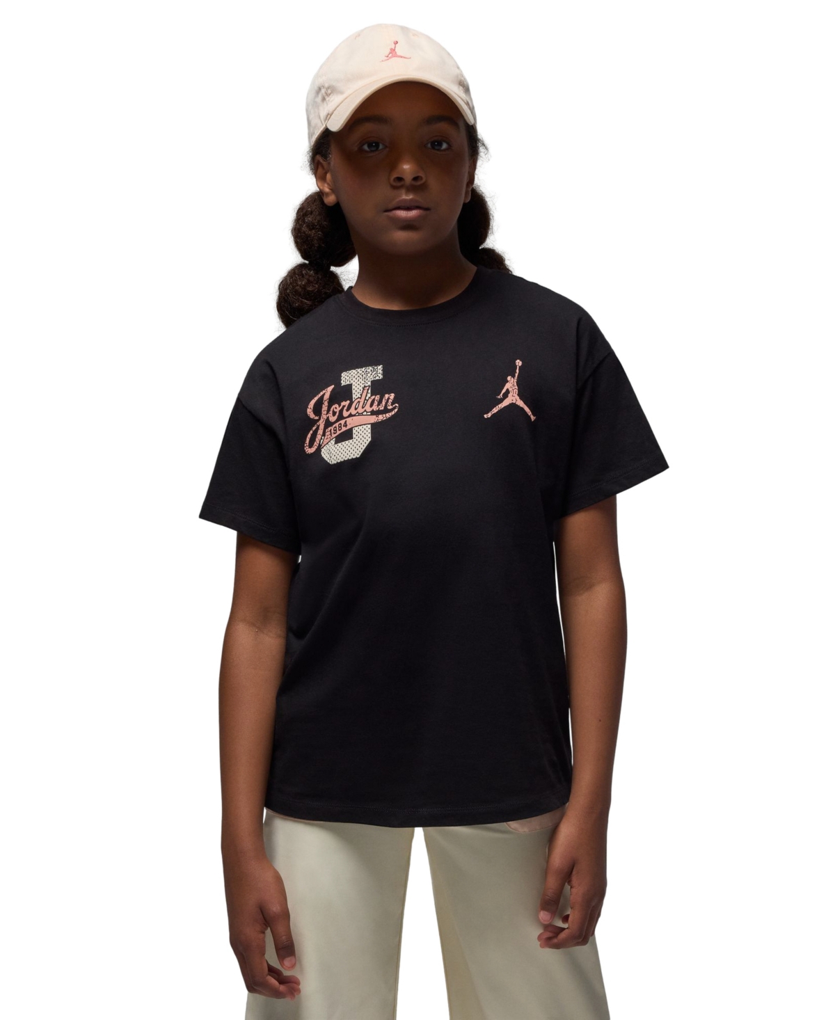 Click here for Jordan Big Girls Distressed Collegiate T-Shirt - B... prices