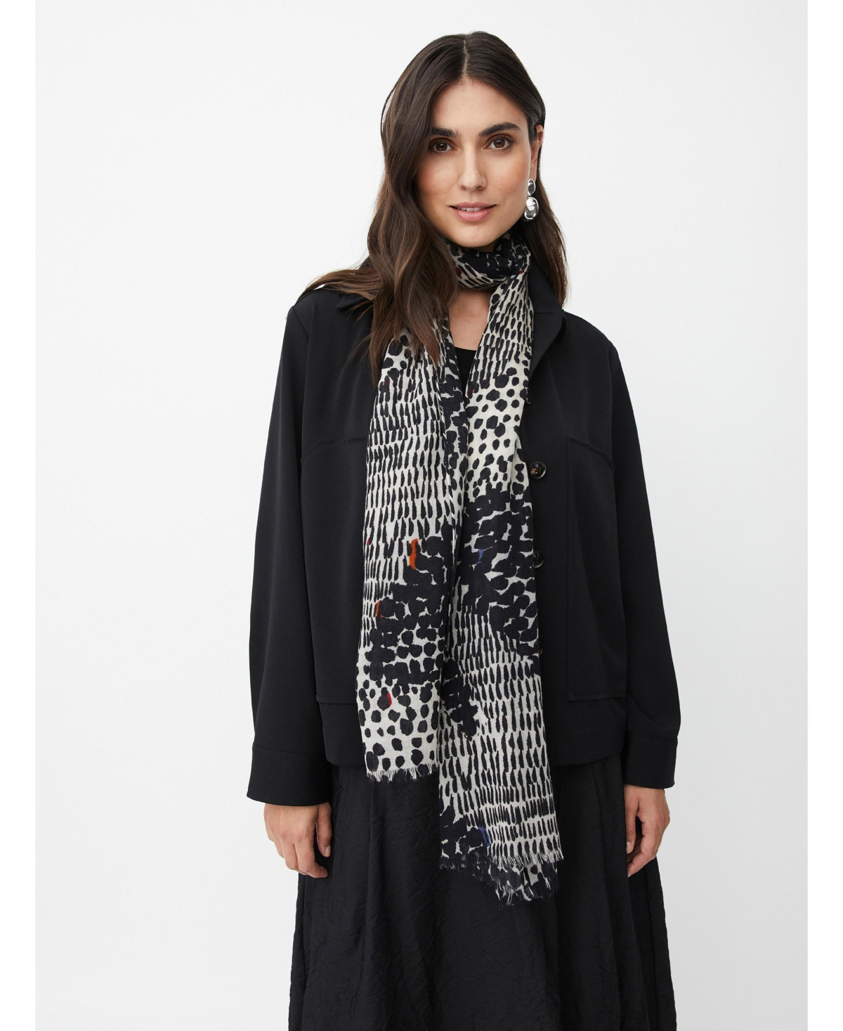 Click here for Masai Copenhagen Light Weight Patterned Scarf - Bl... prices