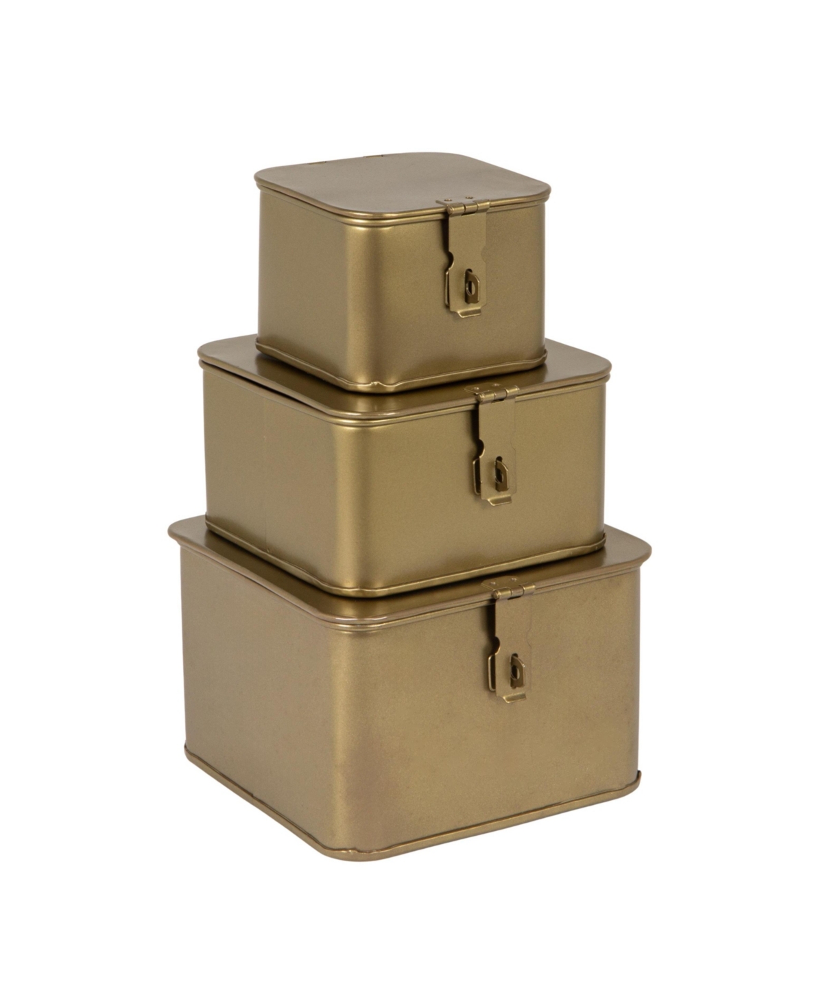 Click here for Storied Home Set of 3 Decorative Metal Storage Box... prices