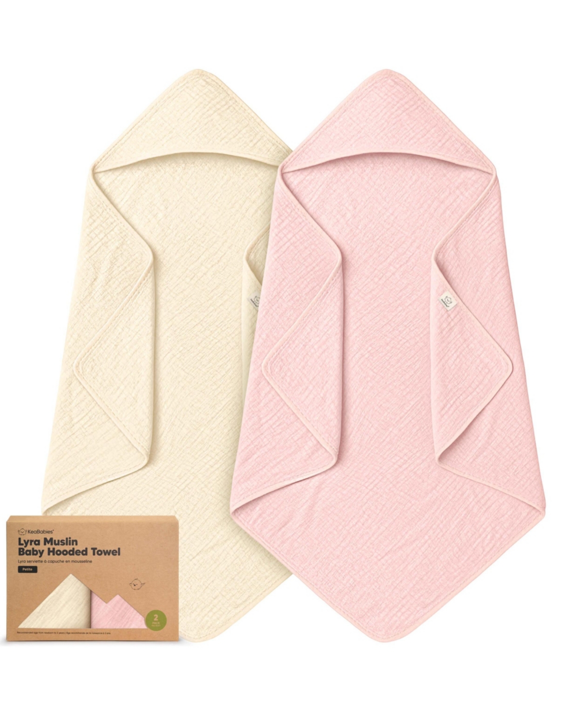 Click here for KeaBabies 2pk Lyra Muslin Baby Towels with Hoods f... prices