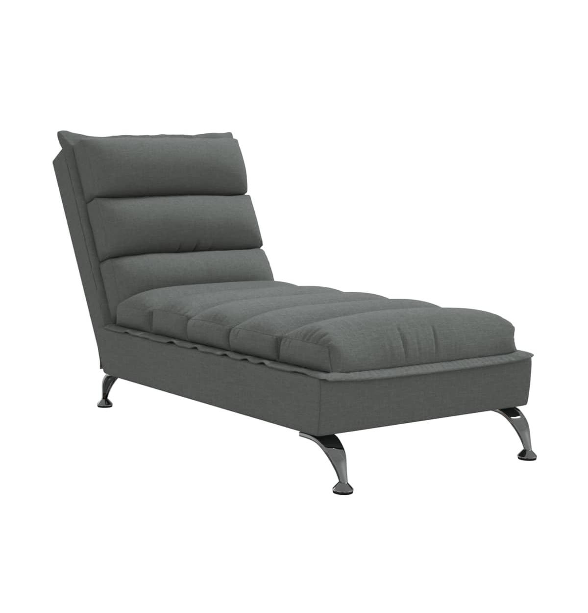 Click here for vidaXL Chaise Lounge Dark Grey - Gray prices