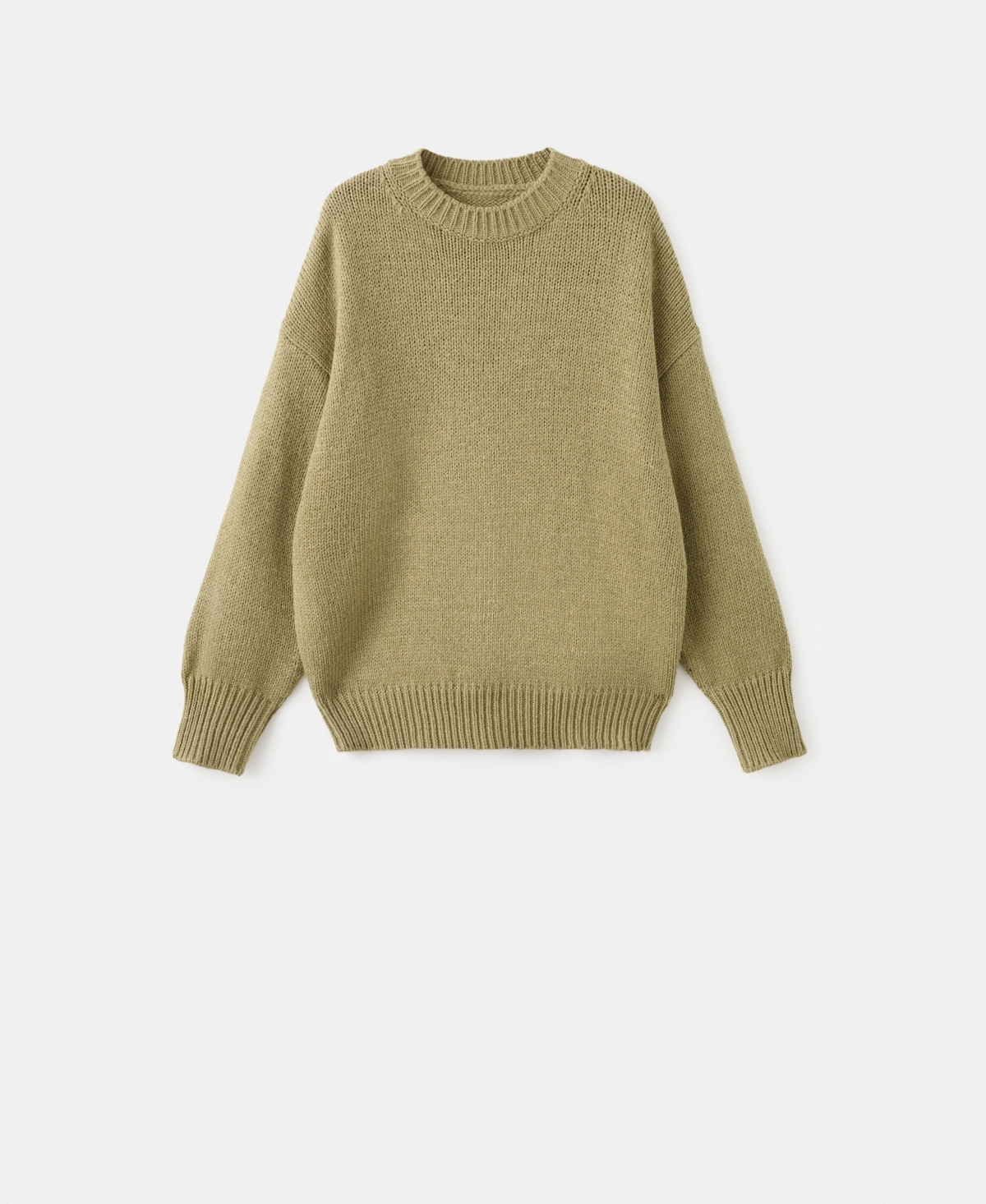 Click here for Mango Womens Oversized Chunky-Knit Sweater - Olive... prices