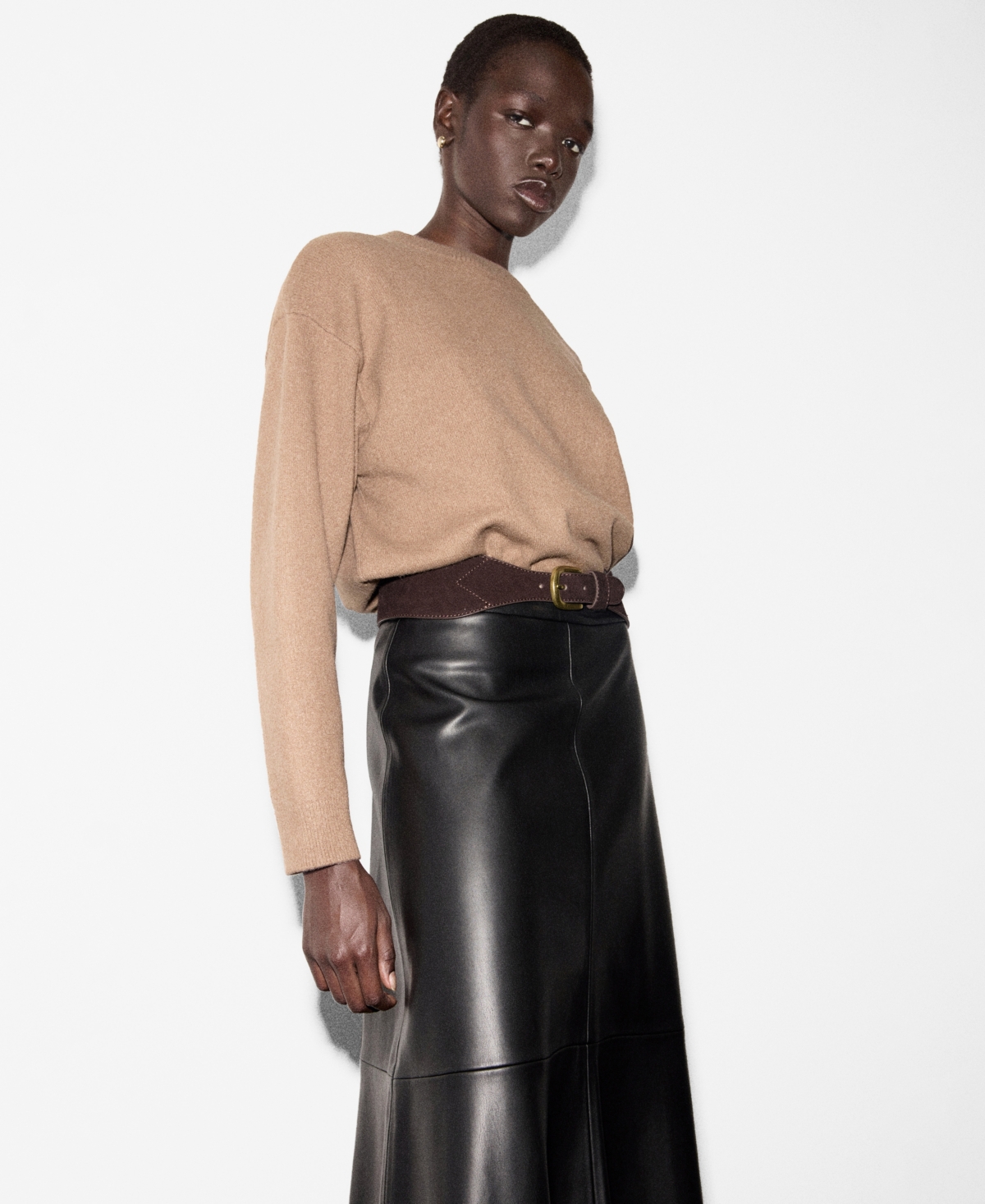 Click here for Mango Womens Round-Neck Knitted Sweater - Medium B... prices