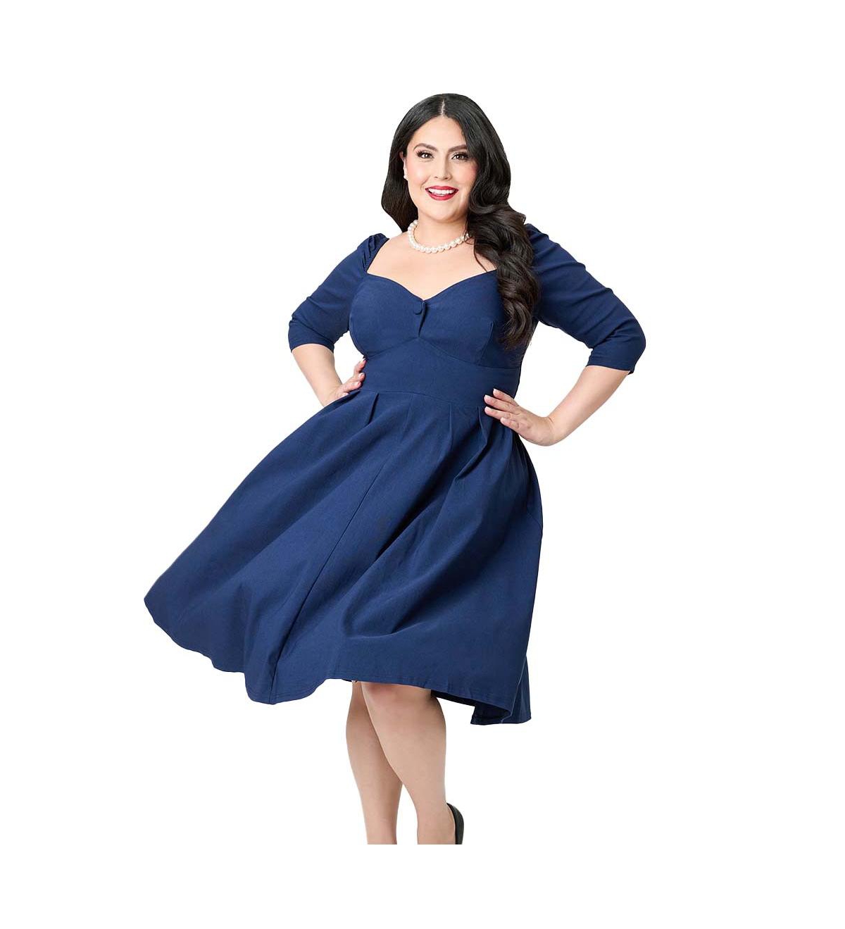 Click here for Unique Vintage Plus Size Woven Sweetheart Neckline... prices