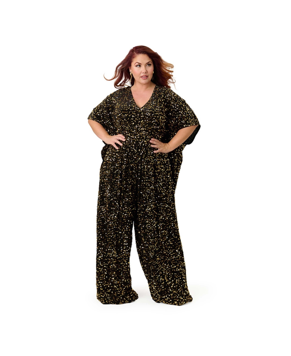 Click here for Unique Vintage Plus Size 1970s Sequin Caftan Jumps... prices