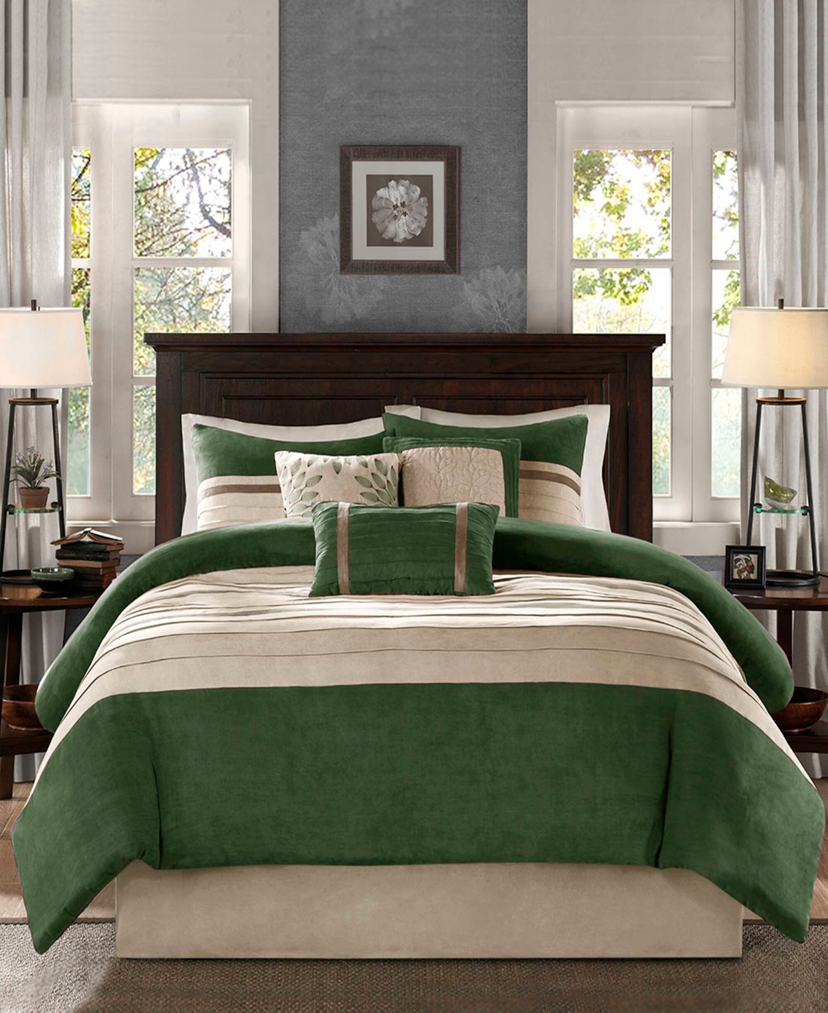Click here for Madison Park Palmer Faux-Suede7-Pc. Comforter Set... prices