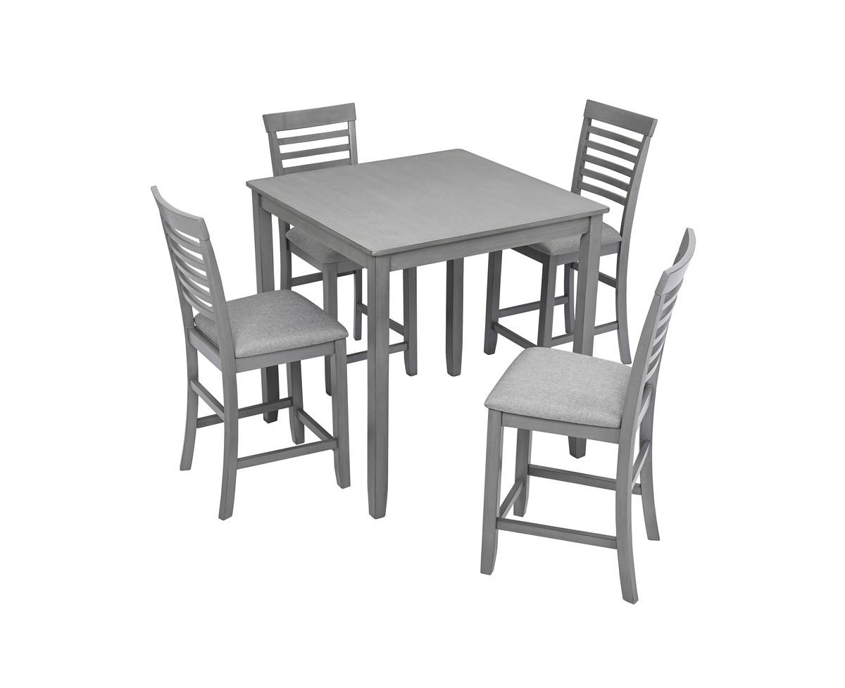 Click here for Casainc 5-Piece Grey Counter Height Kitchen Dining... prices