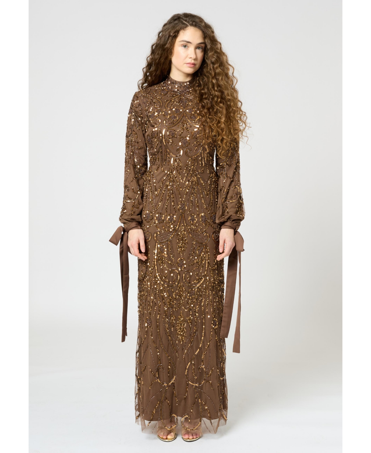 Click here for Maryisa Womens Modest Embellished Sequin Beaded Dr... prices