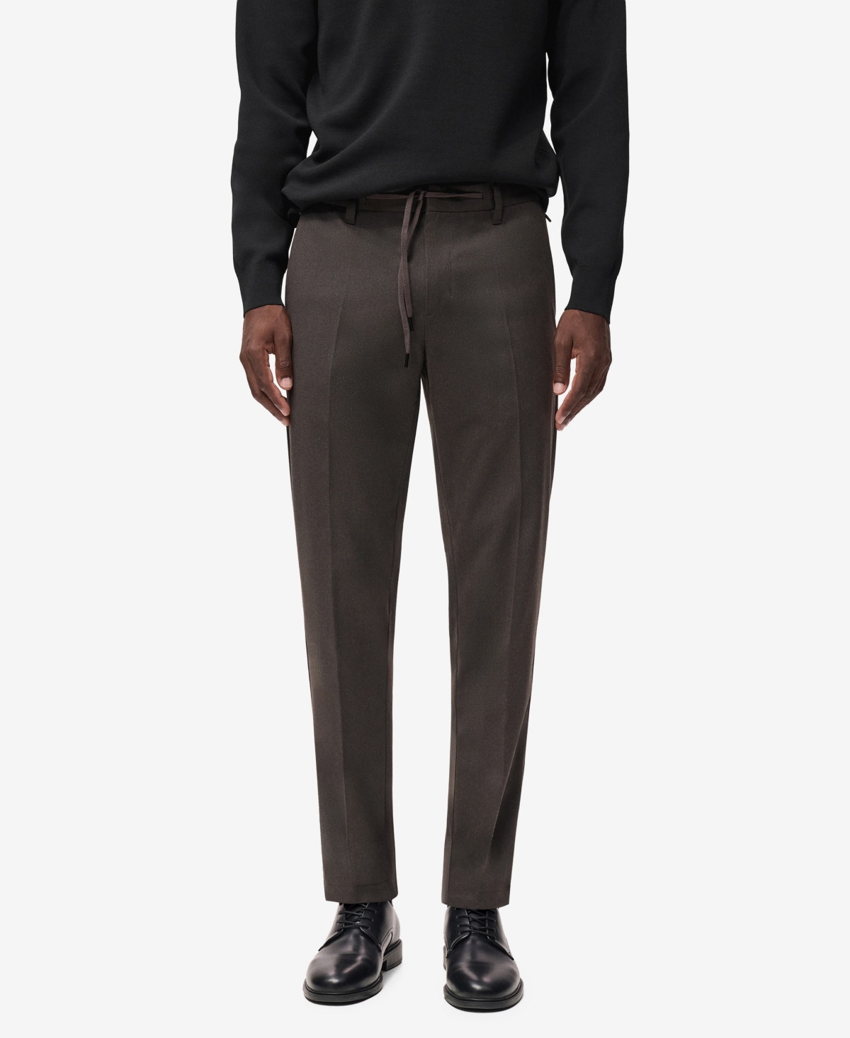 Click here for Mango Mens Slim-Fit Thermolite Pants - Mink Gray prices