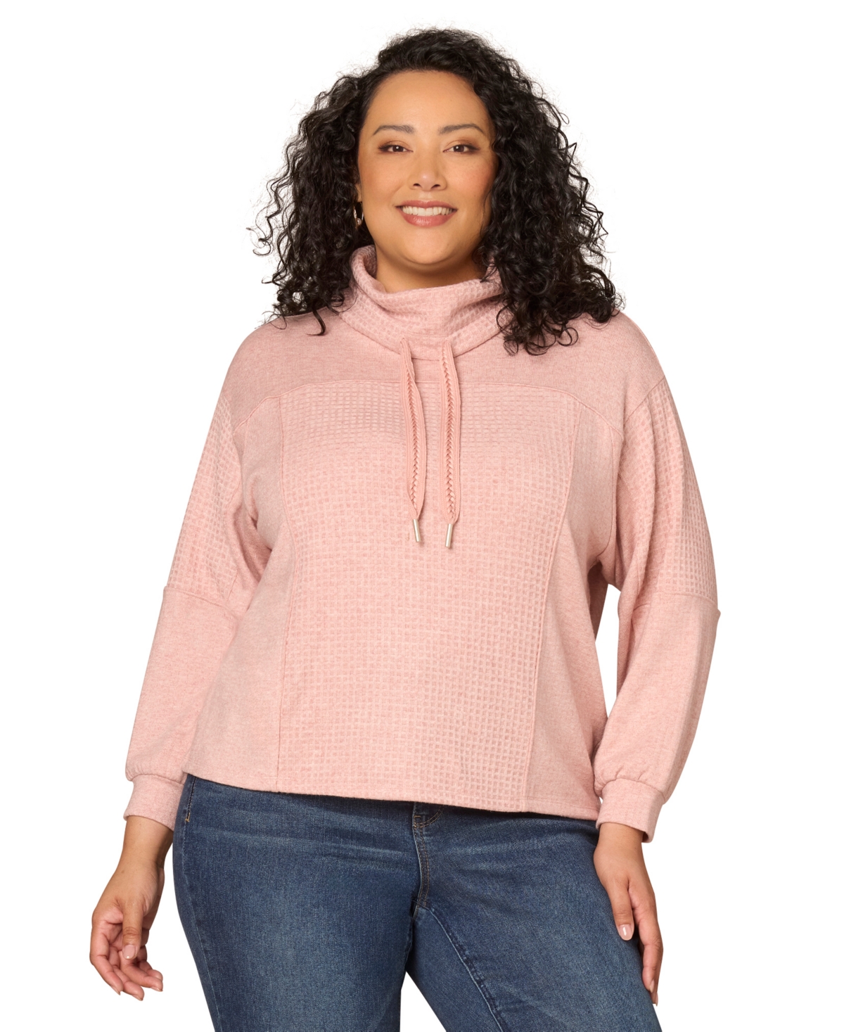 Click here for Democracy Plus Size Cowl Neck Top - Heather Dusty... prices