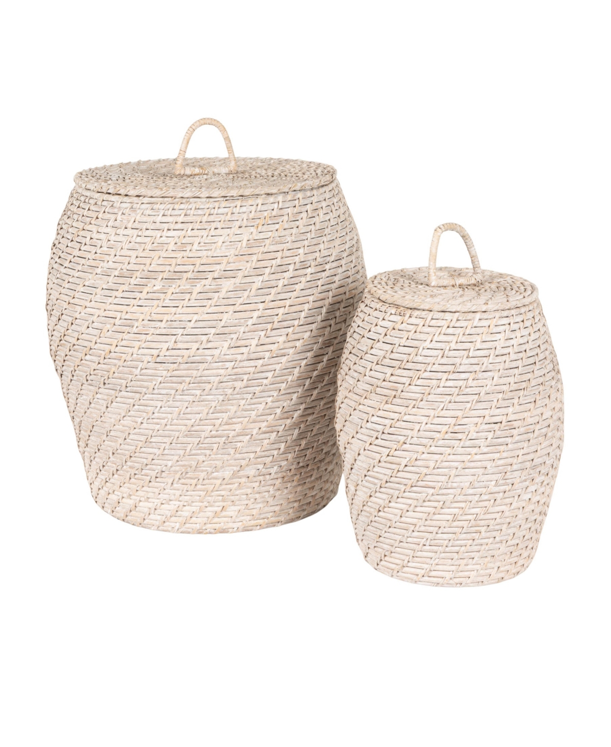 Click here for Storied Home Rattan Wicker Storage Basket with Lid... prices
