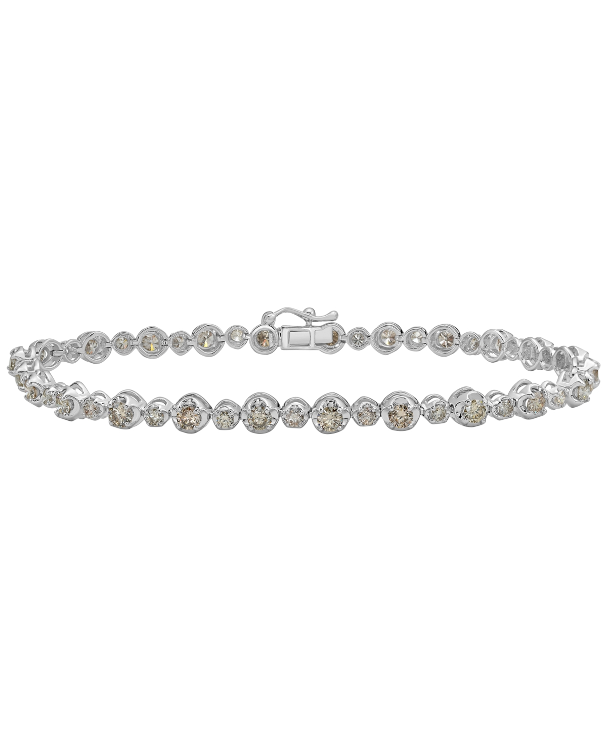 Click here for Macys White Diamond Bracelet (3 ct. t.w.) in 10k W... prices