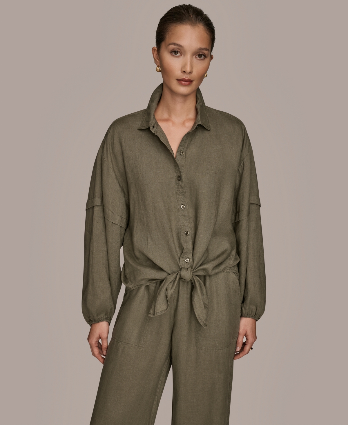 Click here for Donna Karan Weekend Womens Long Blouson Sleeve But... prices