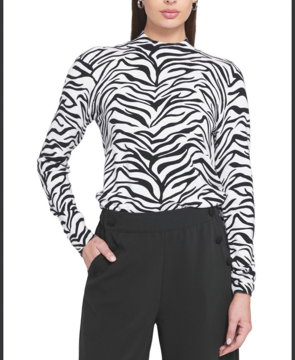 Click here for Elle Collection Womens Zebra Printed Feather Weigh... prices