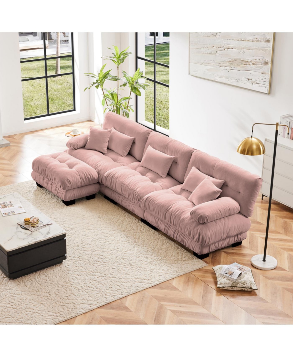 Click here for Streamdale Furniture Luxury Modular Sectional Sofa... prices