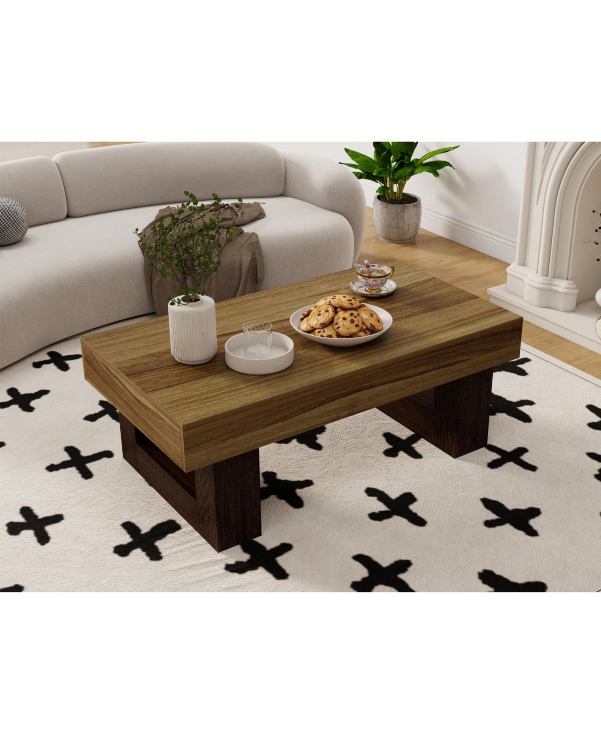 Click here for Streamdale 42" Rustic Brown Wood Farmhouse Co... prices