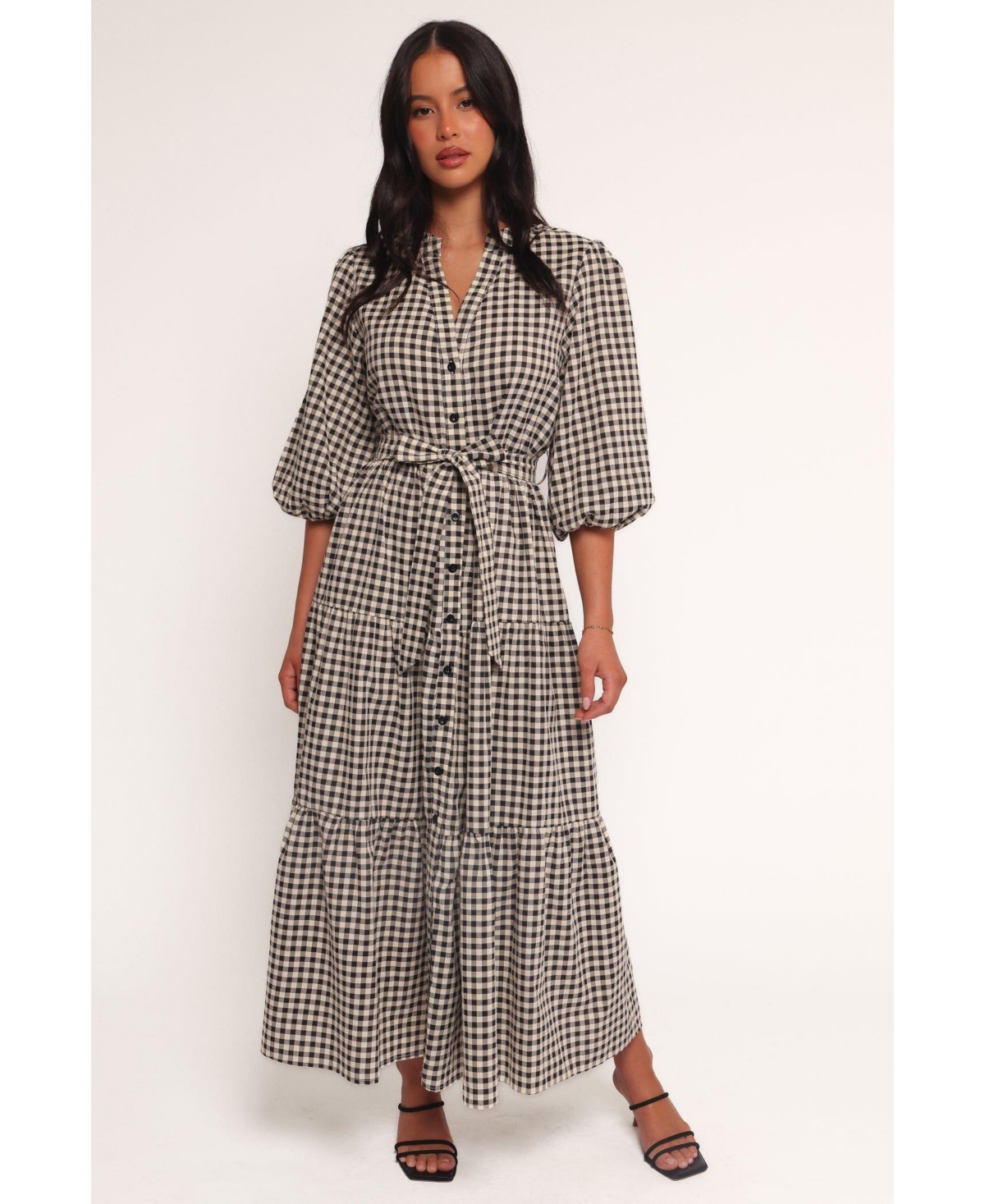 Click here for Petal and Pup Womens Dixon Maxi Dress - Black crea... prices