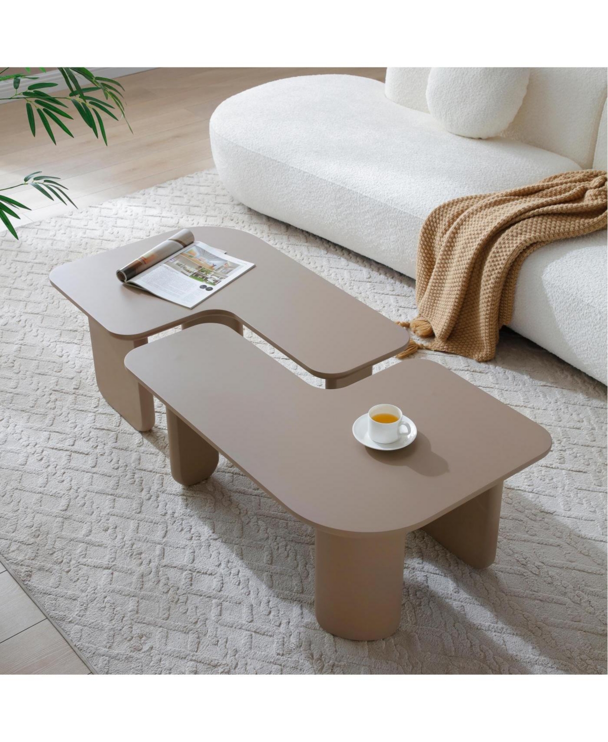 Click here for Streamdale 2 Pcs Modern Modular Coffee Table Set... prices