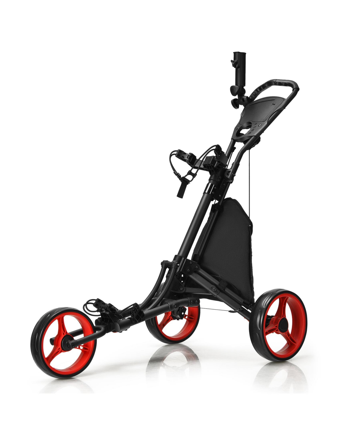 Click here for Sugift Folding 3 Wheels Golf Push Cart with Bag Sc... prices