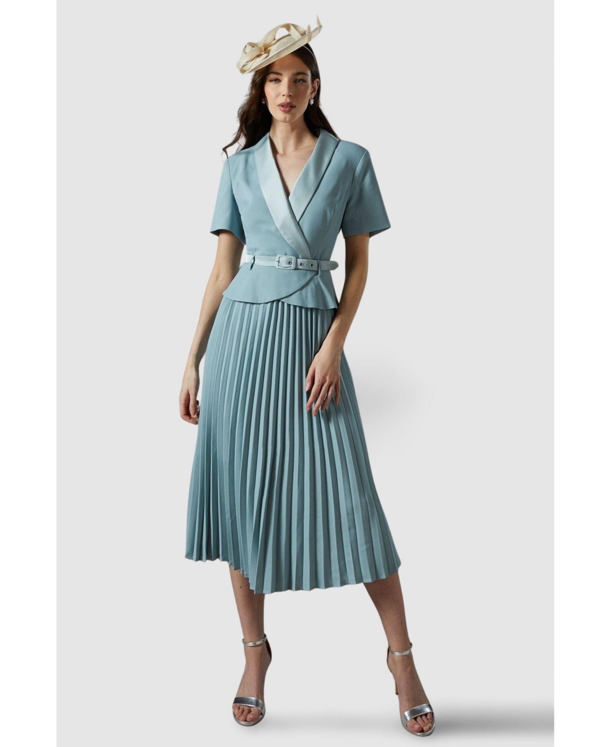 Click here for Coast Womens 2 In 1 Dress With Pleated Skirt - Min... prices