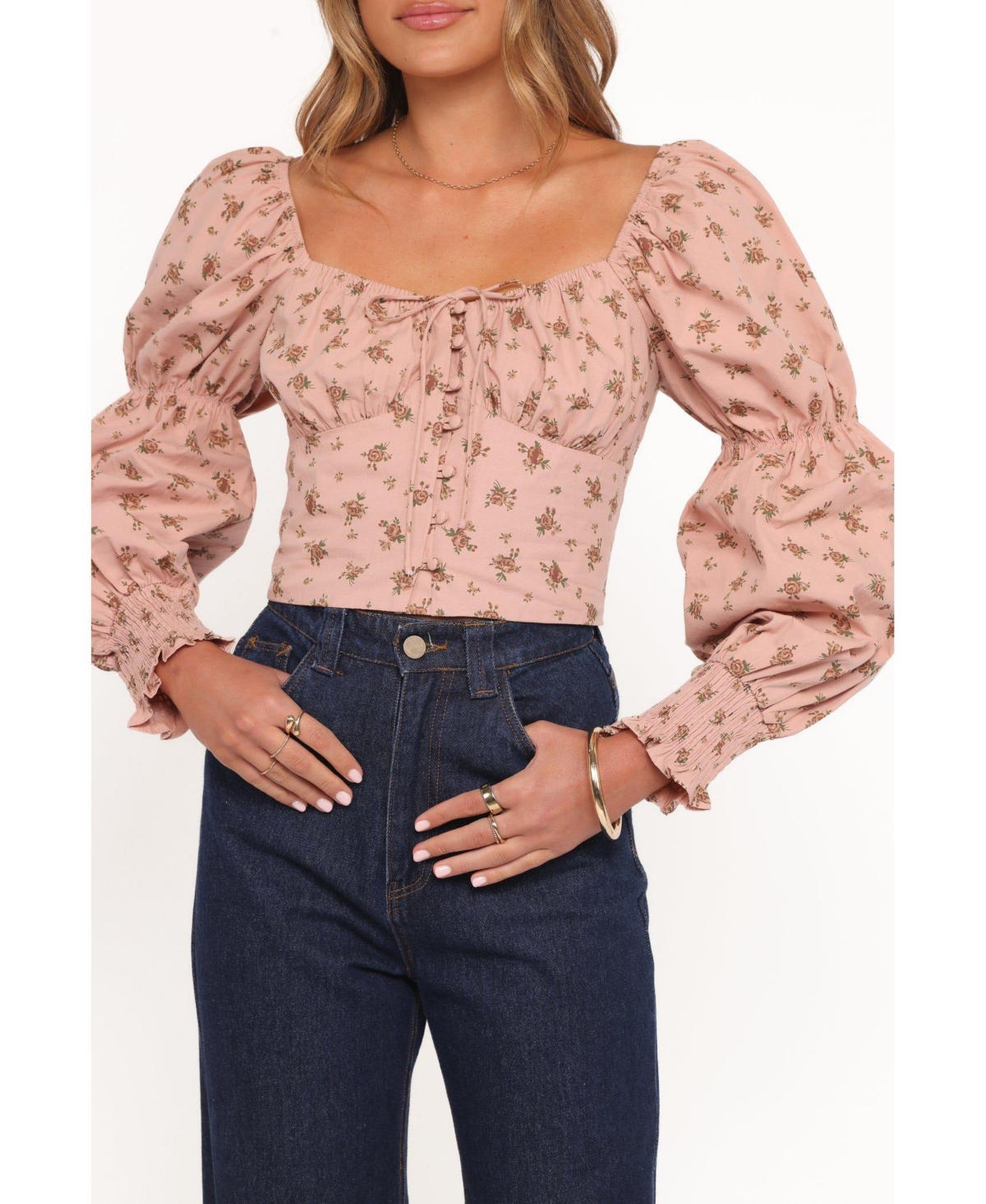 Click here for Petal and Pup Womens Charlene Top - Pink floral prices