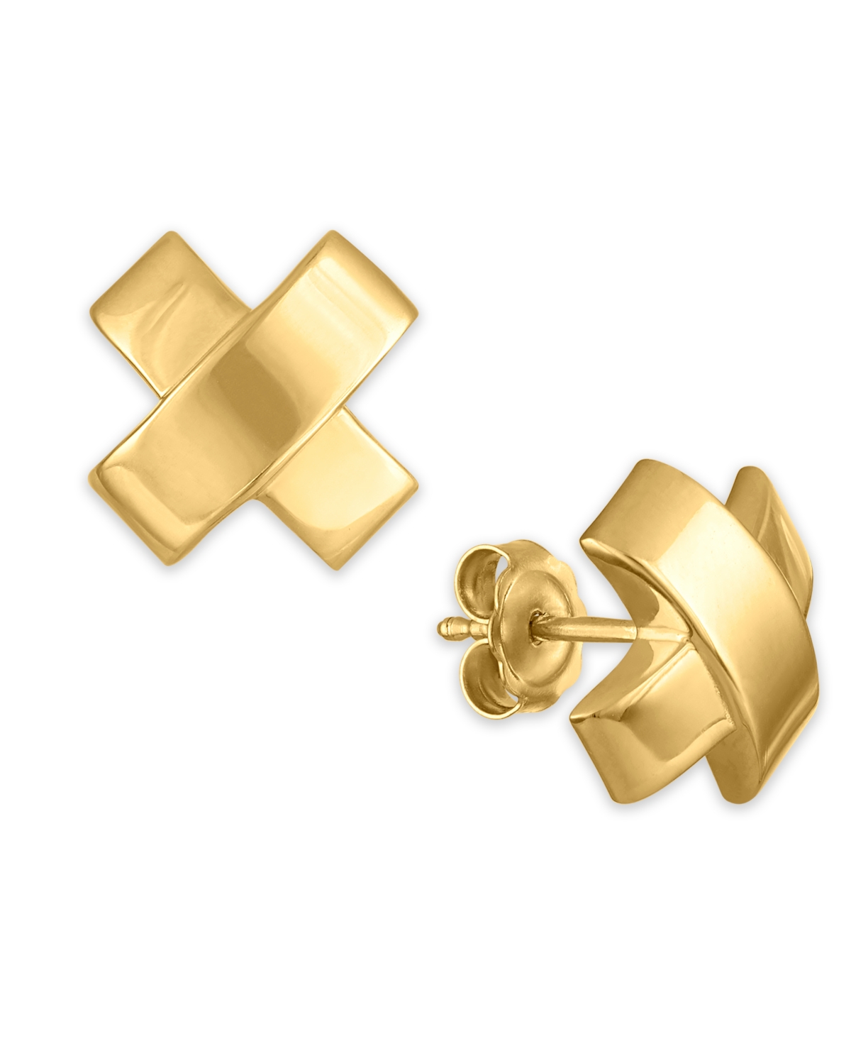 Click here for Macys Polished X Stud Earrings in 10k Gold - 10k Y... prices
