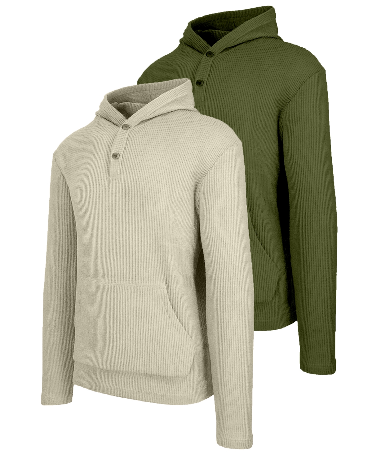 Click here for Blue Ice Mens Regular-Fit Waffle Knit Thermal Henl... prices