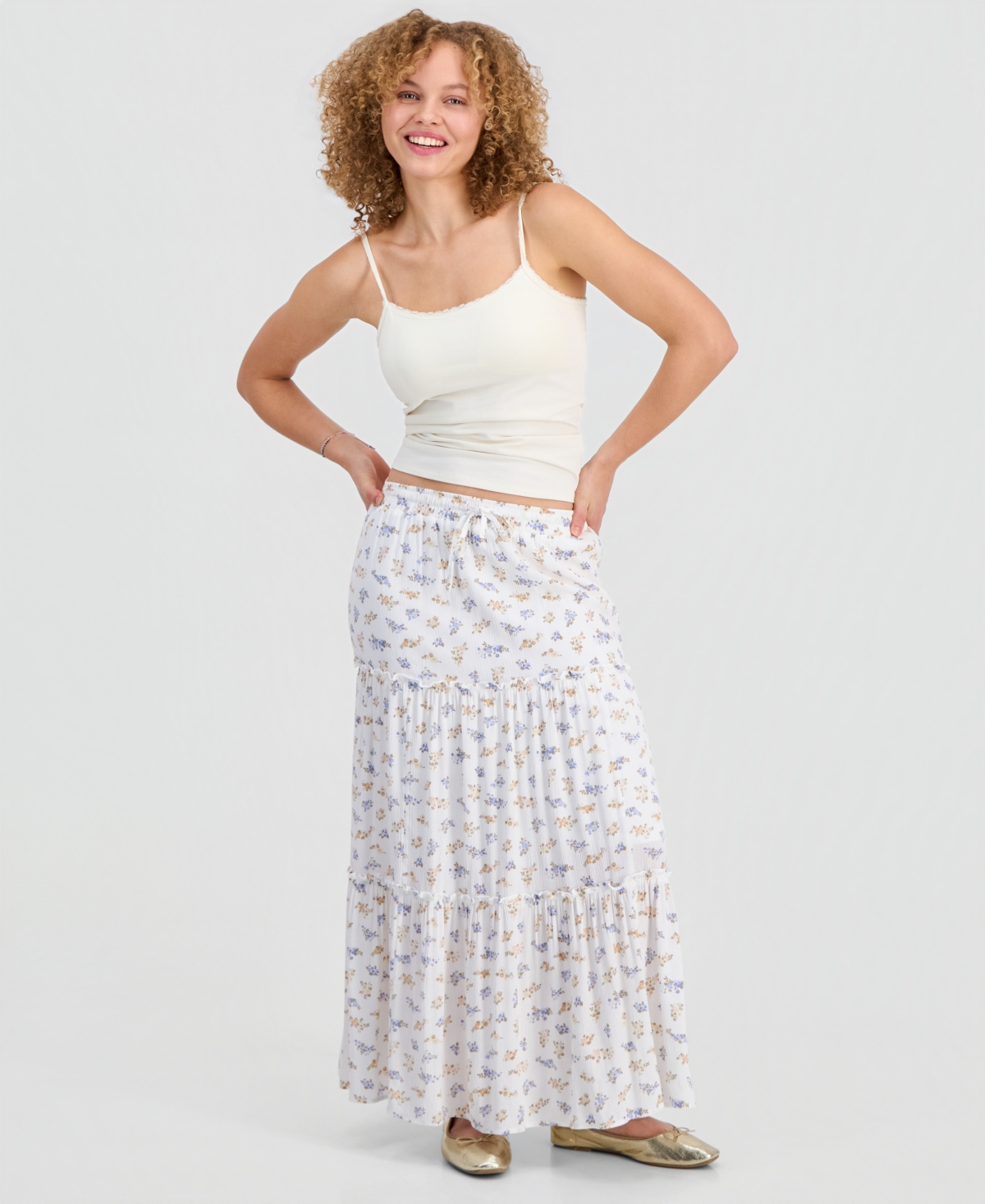 Click here for Celebrity Pink Juniors Tiered Maxi Skirt - Angels... prices