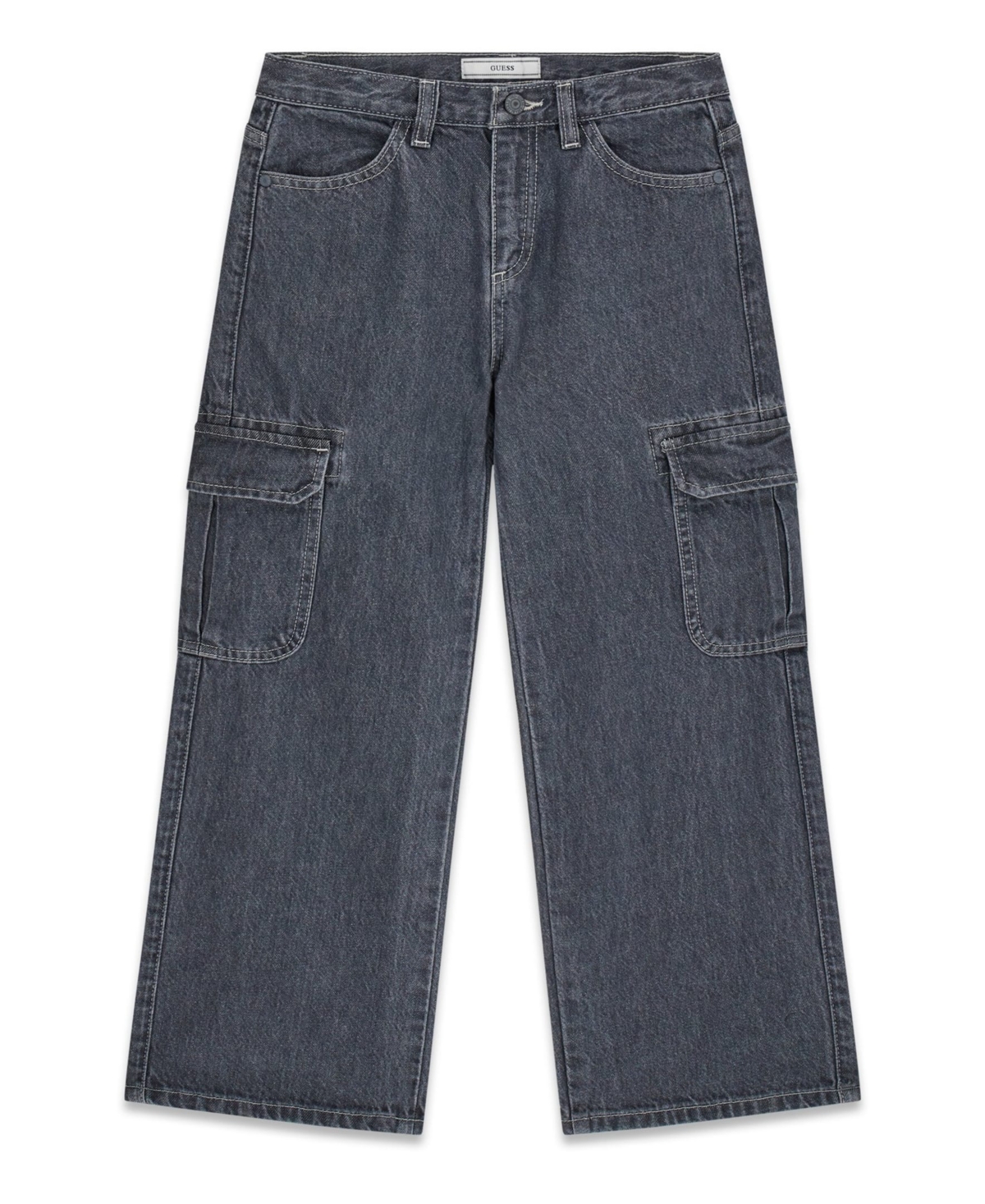 Click here for Guess Boys 8-18 Oversized Cargo Jeans - Gray Wash prices