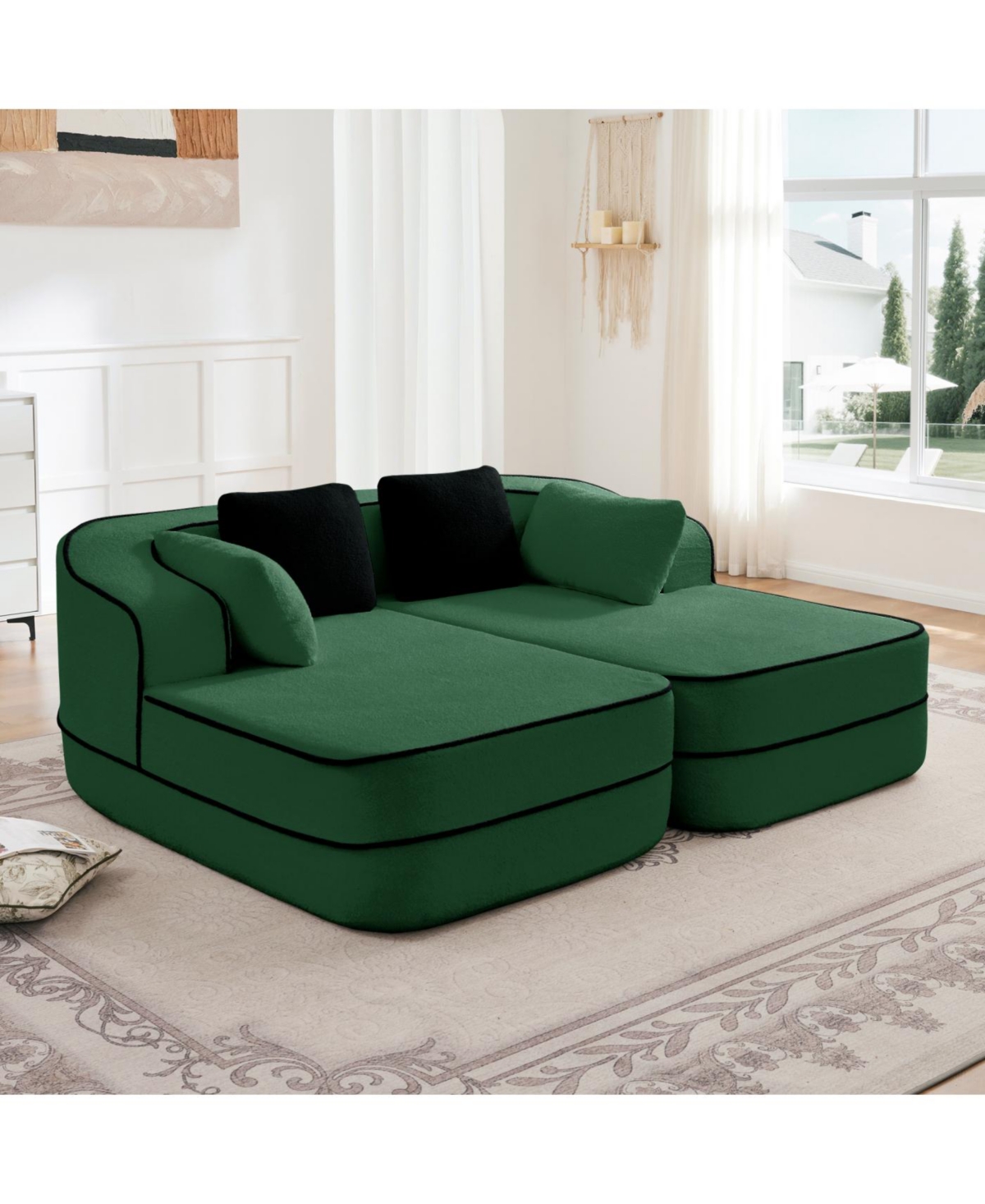 Click here for Streamdale Furniture Streamdale Green Teddy Fabric... prices