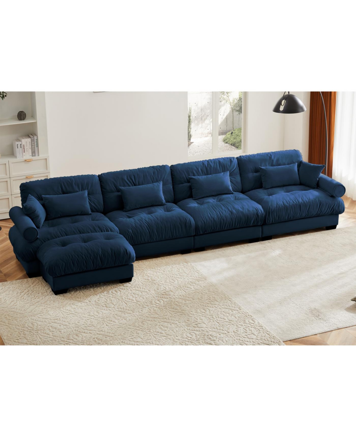 Click here for Streamdale L-Shaped Sectional Cloud Sofa  Converti... prices