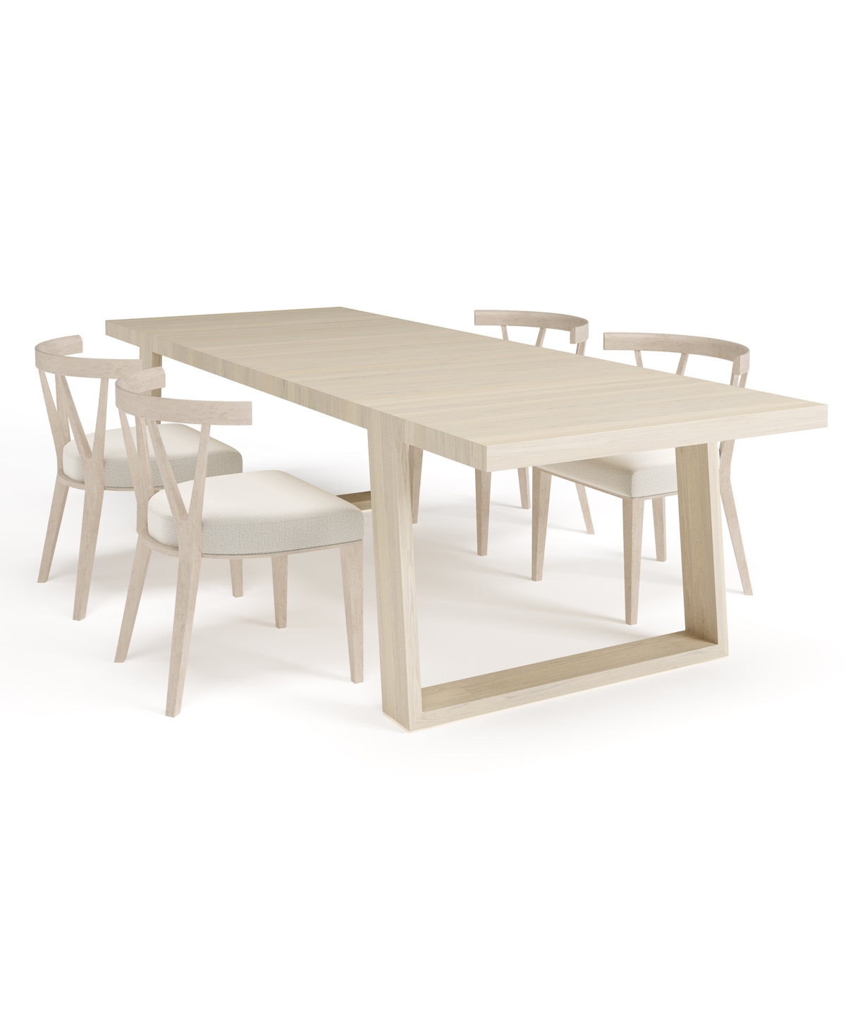 Universal Furniture 5-Pc. Wood Rectangular Dining Set - Light beige