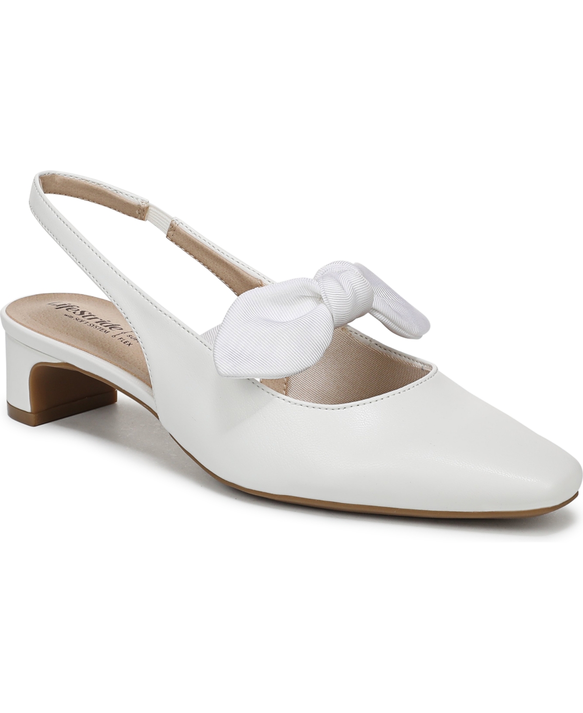 Click here for LifeStride Womens Lucia Slingback Pumps - Bright W... prices