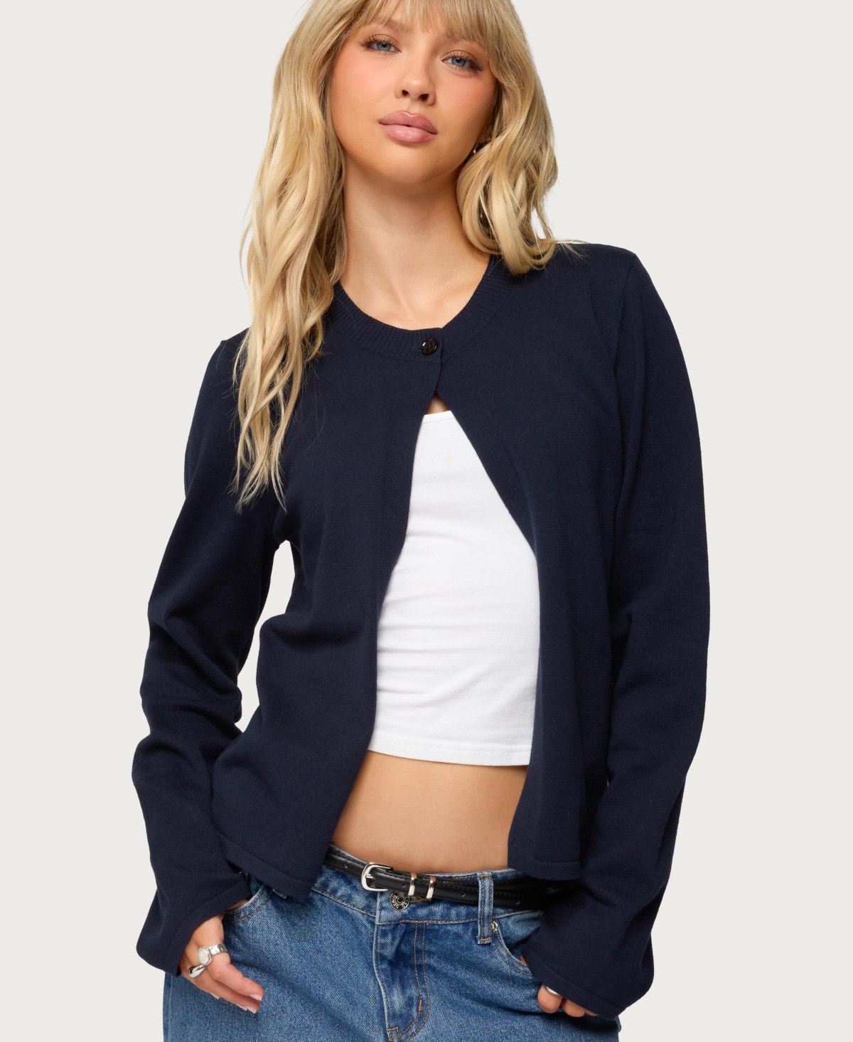 Click here for Edikted Womens Jenie Split Front Knit Cardigan - N... prices