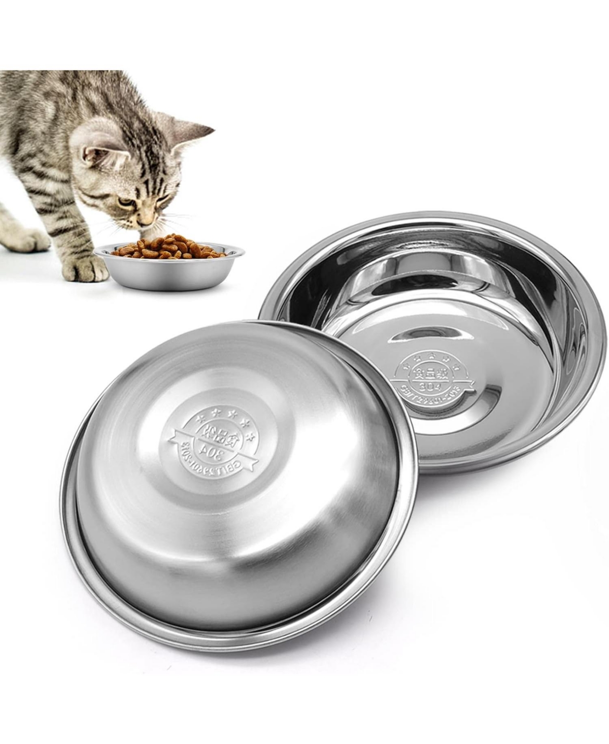 Click here for Wopet Stainless Steel Cat Bowls – Shallow... prices
