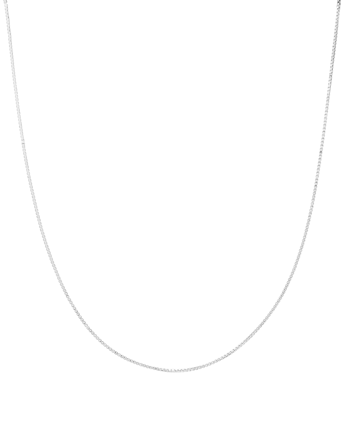 Click here for Macys Solid Box Chain Necklace in 14K White Gold prices